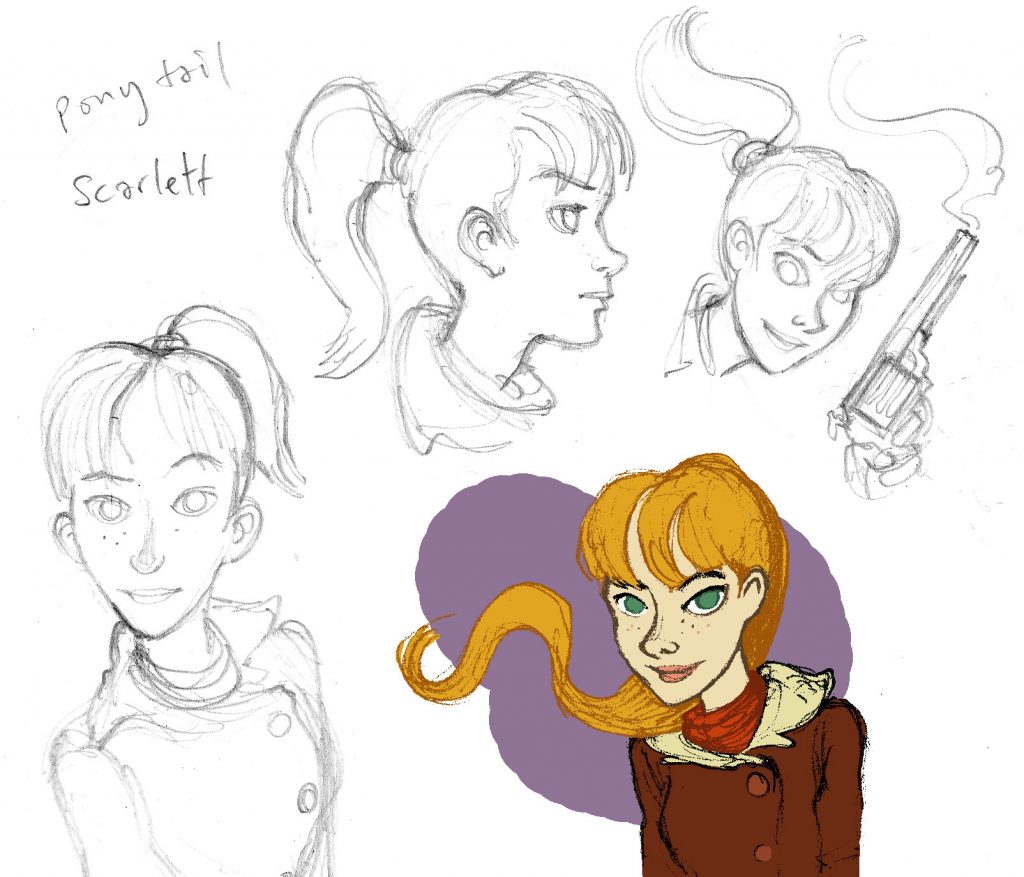 sketches of Scarlett Hart by Thomas Taylor